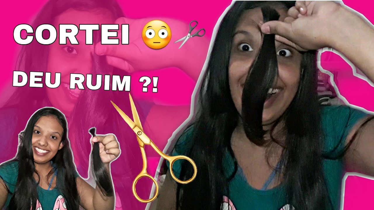 CORTEI A MINHA FRANJA SOZINHA | LORRAINE SOUZA - YouTube