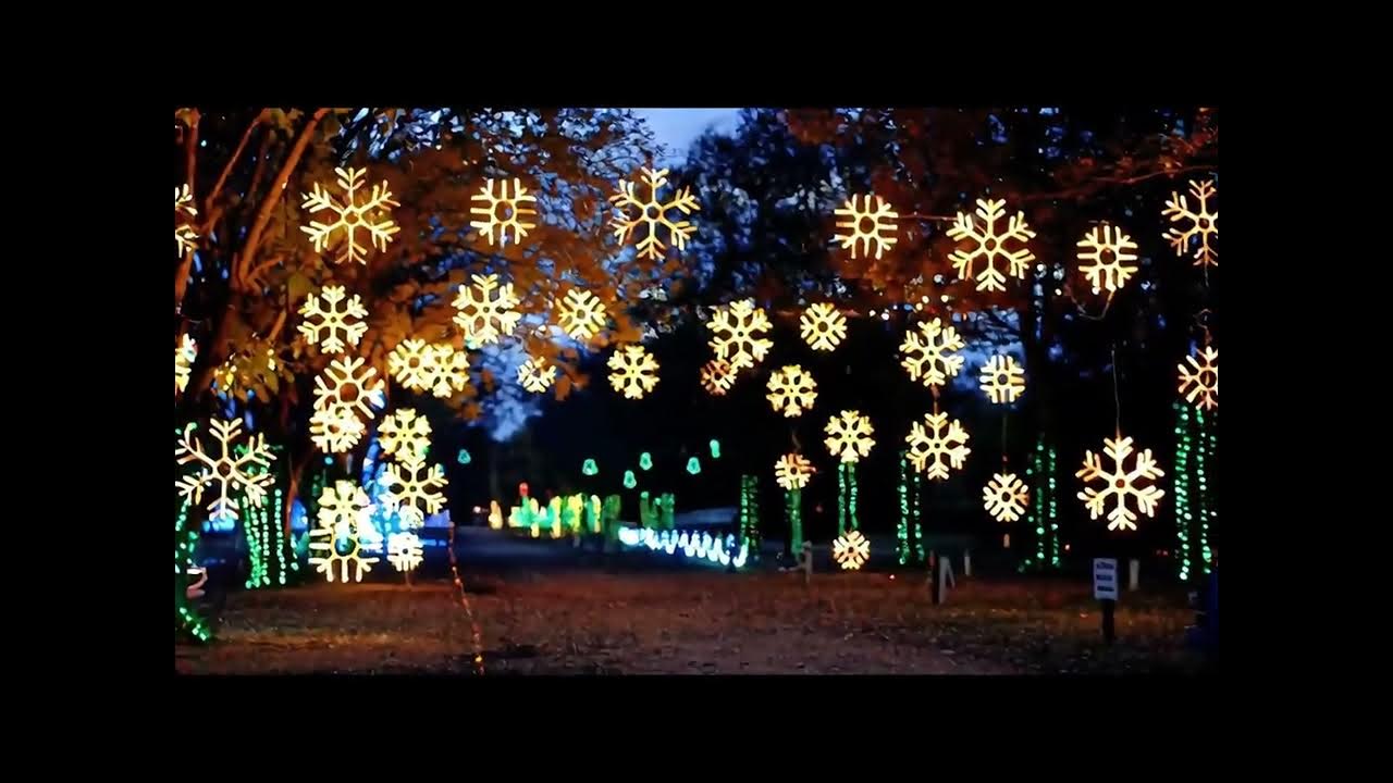 2D snowflake motif lights for outdoor festival decorations - YouTube