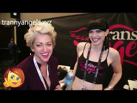 AVN 2018  Transgender Porn Star Interviewed  Natalie Mars  Tranny Angels toys