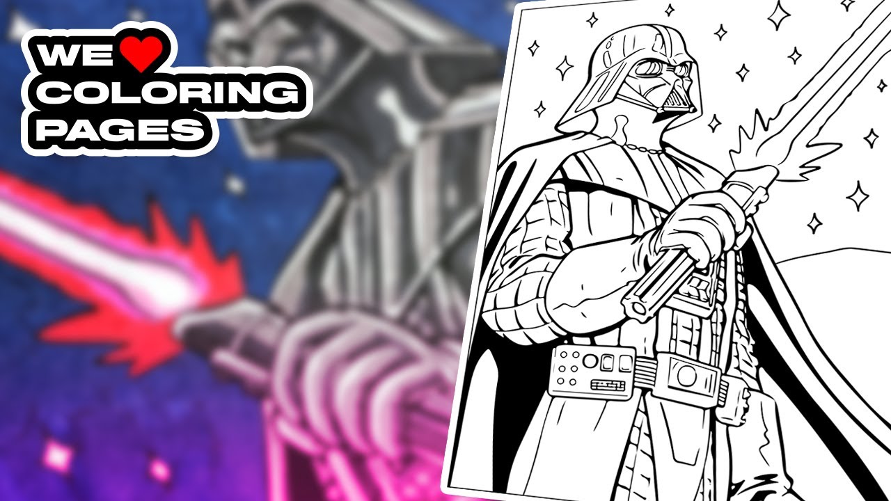 #23 Darth Vader Star Wars Coloring Page | WE ️ COLORING PAGES - YouTube