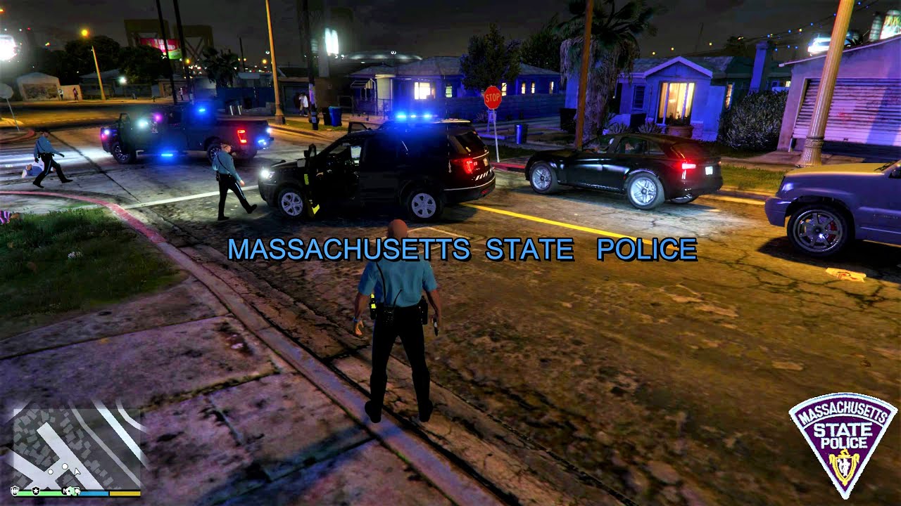 LSPDFR GTA5 MASSACHUSETTS STATE POLICE-WILD GANG SHOOTING-CODE 99 ...