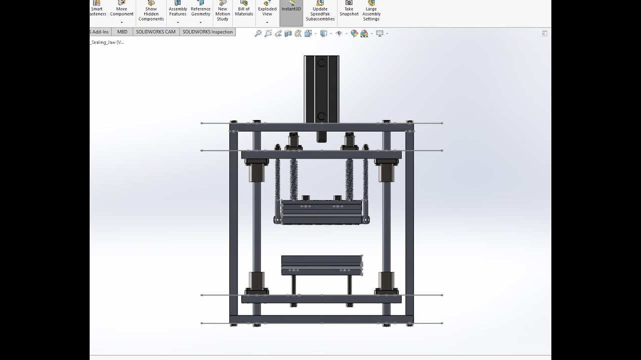 Simple Vertical Packing Machine Sealing Jaw Assembly - YouTube
