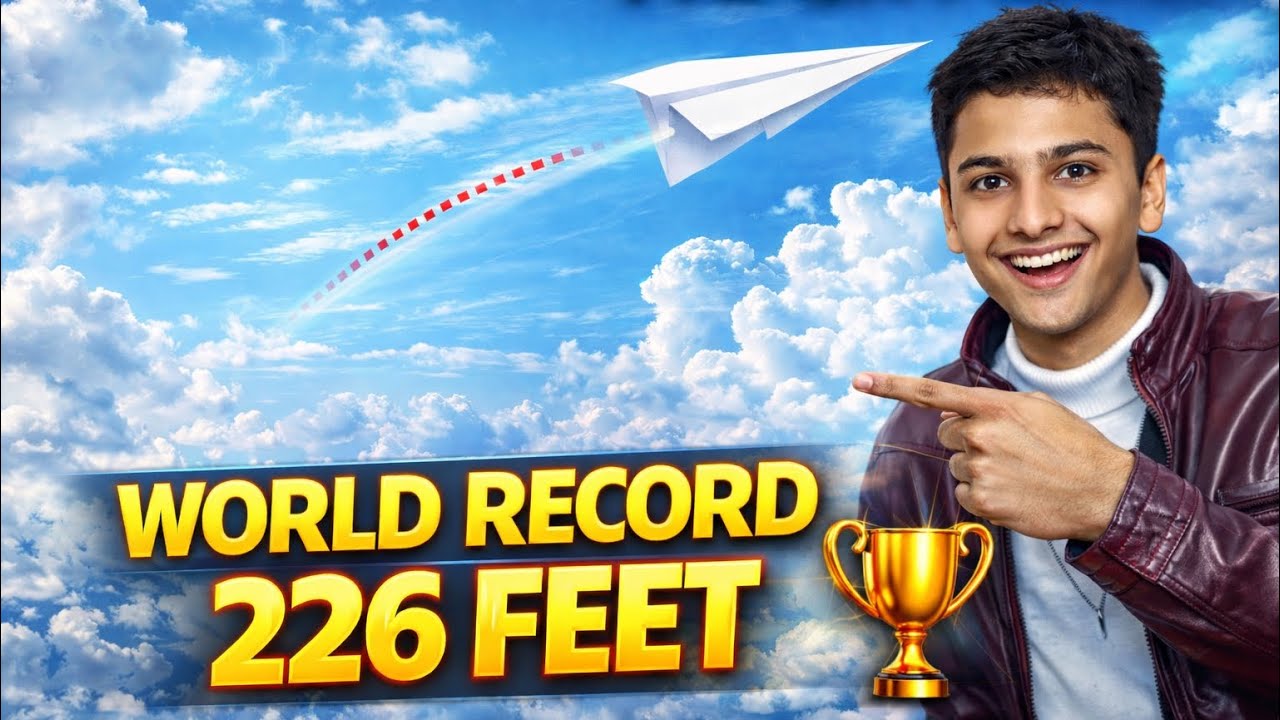 How to make this! | 2022 World record paper plane 😱 - YouTube