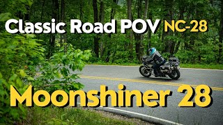 Motorcycle Ride Along North Carolina's Moonshiner 28 | Classic Road POV NC-28