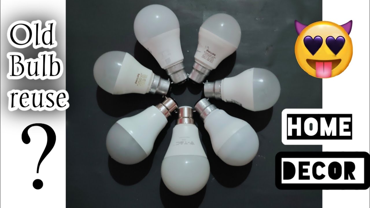 Best out of waste//old bulb reuse// use of Waste LEd bulb//Home decor ...