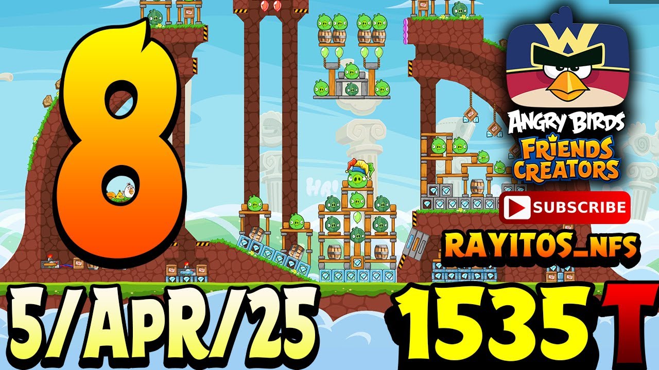 Angry Birds Friends Level 8 Tournament 1535 Highscore POWER-UP ...