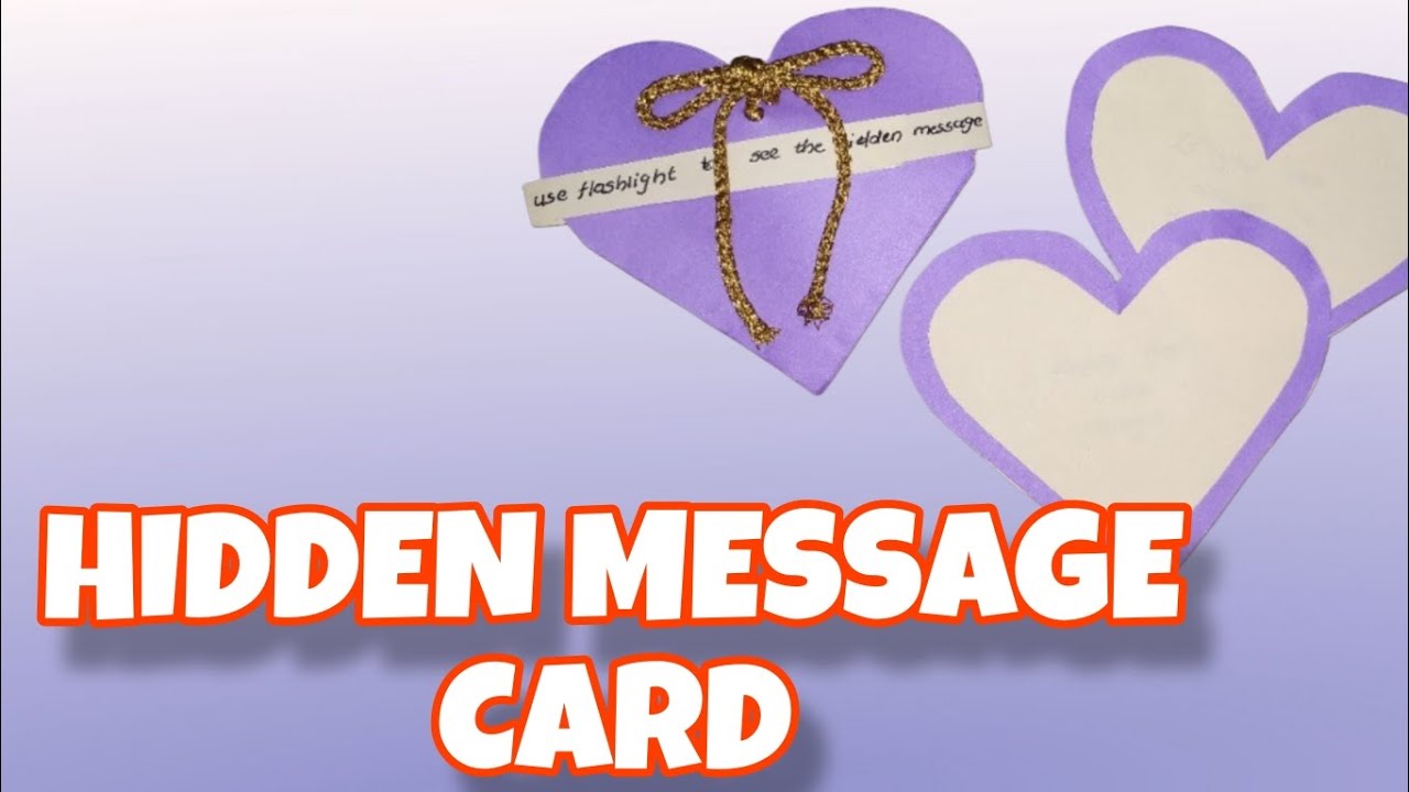 Hidden message card | Simple craft ideas | A4 ART 'n CRAFT - YouTube