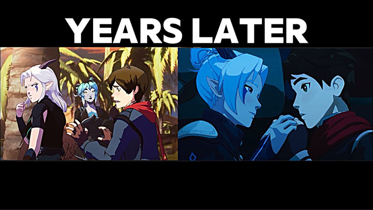 The Dragon Prince Callum and Rayla blanket scene from season 3 to ...