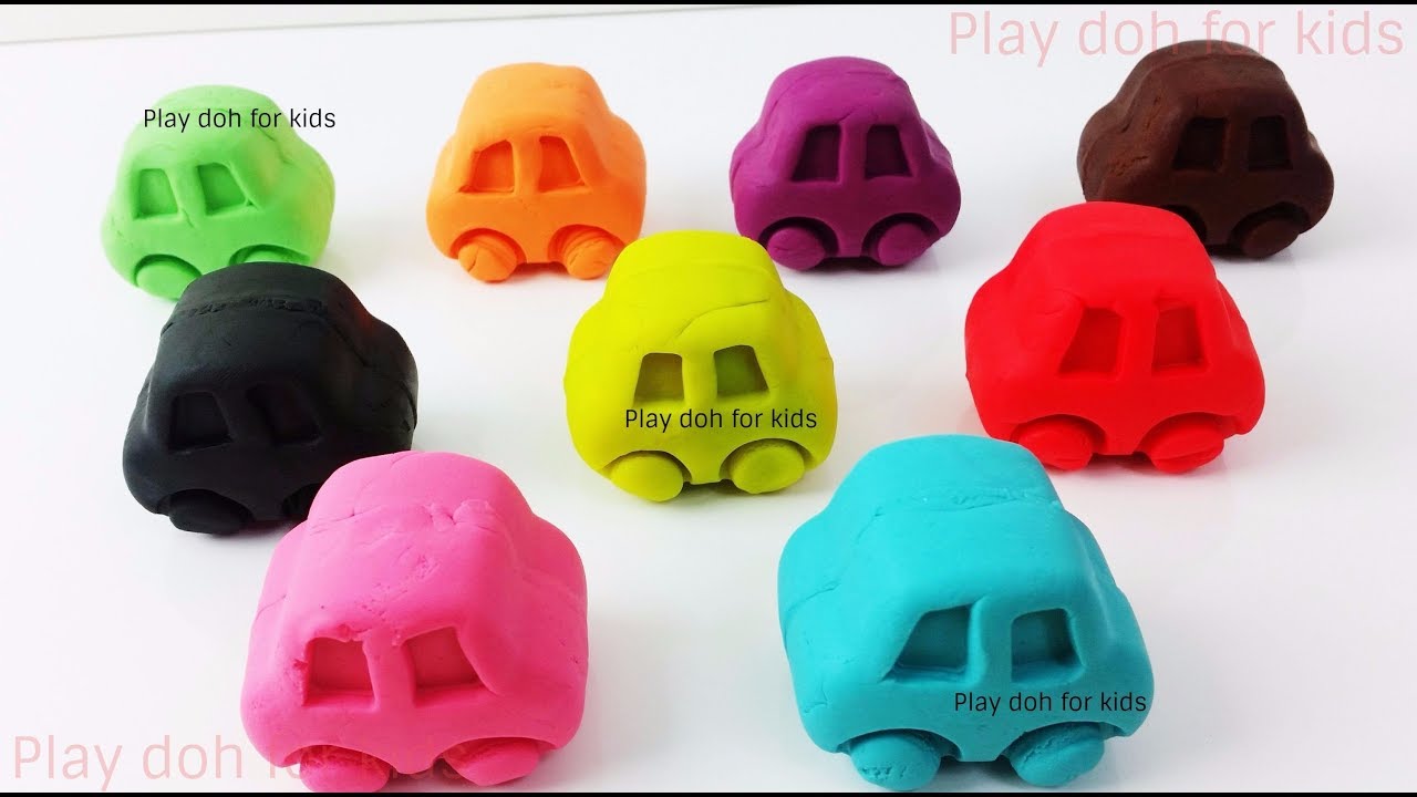 Learn Colors Play Doh Cars Fun & Creative for Kids Candy Cups Surprise ...