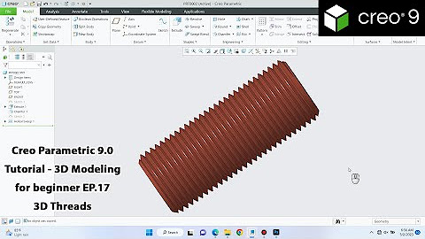 Creo Parametric 9.0 Tutorial 3D Modeling for beginner - YouTube