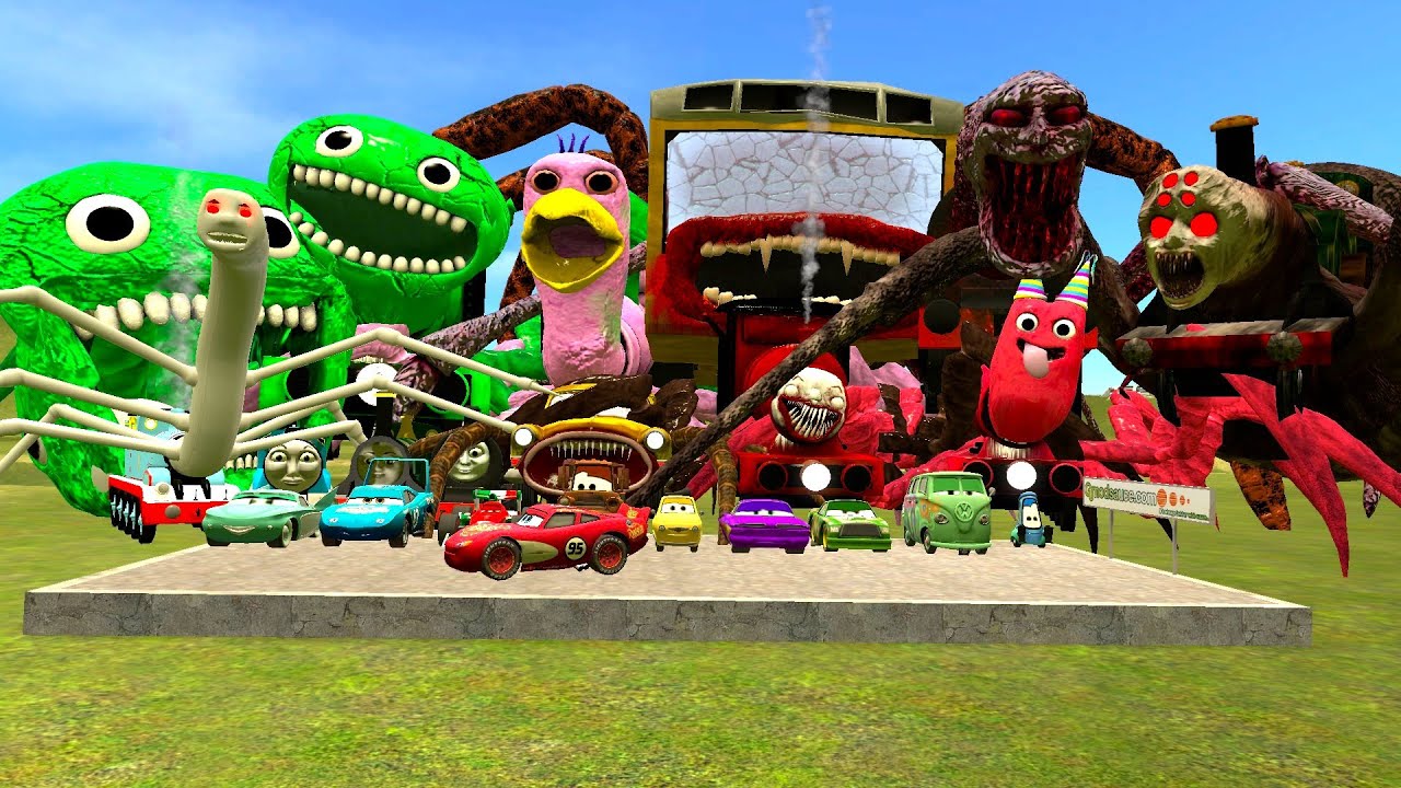 MONSTER vs CAR CHAOS! 🤪🚗 GMod EPIC Battle Royale for Kids! - YouTube