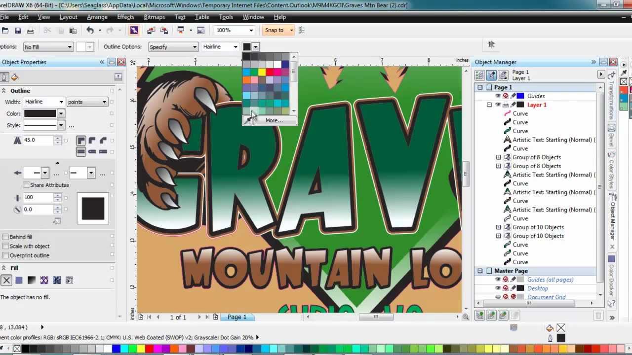 Working with outlines and complex graphics - YouTube