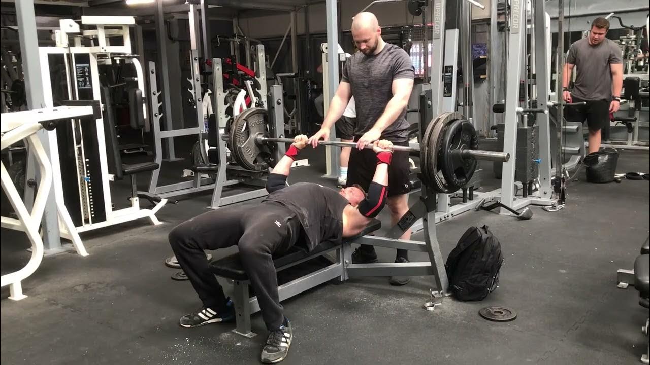 130kg Bench Press (8x4 Sets) @88kg BW - YouTube