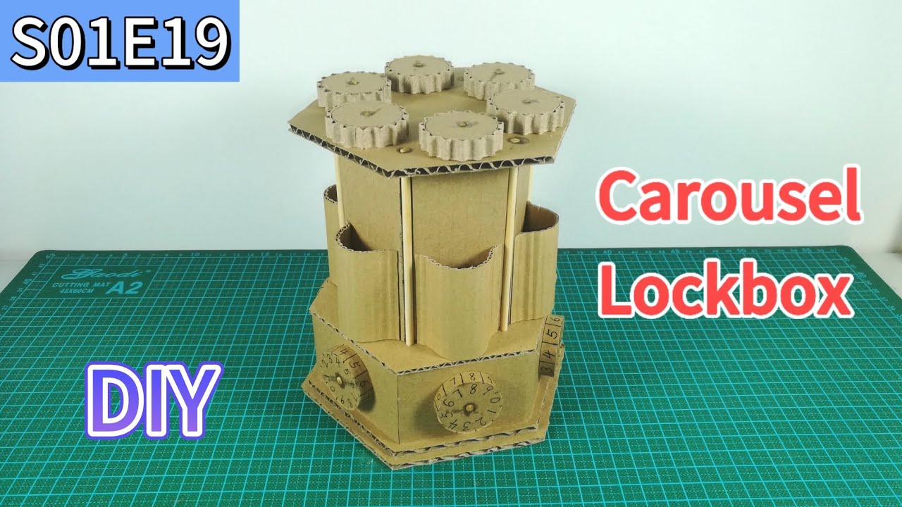 S01E19_Vintage Carousel Storage Lockbox |Holder |DIY cardboard - YouTube