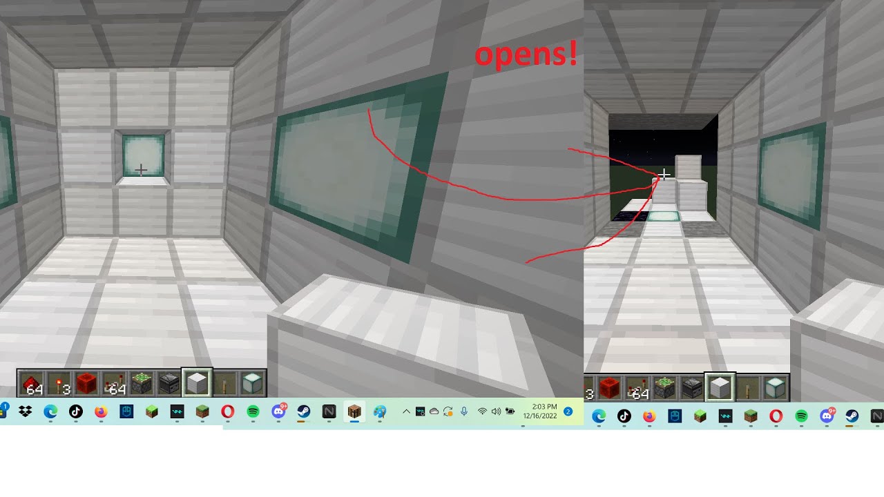 How to make a 3x3 spiral vault door in Minecraft java - YouTube
