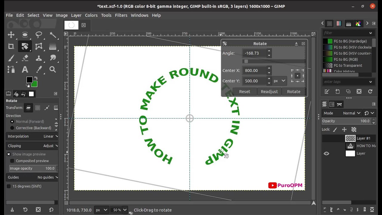 How To Make Round Circle Text In GIMP YouTube How To Make Round Circle Text In GIMP YouTube