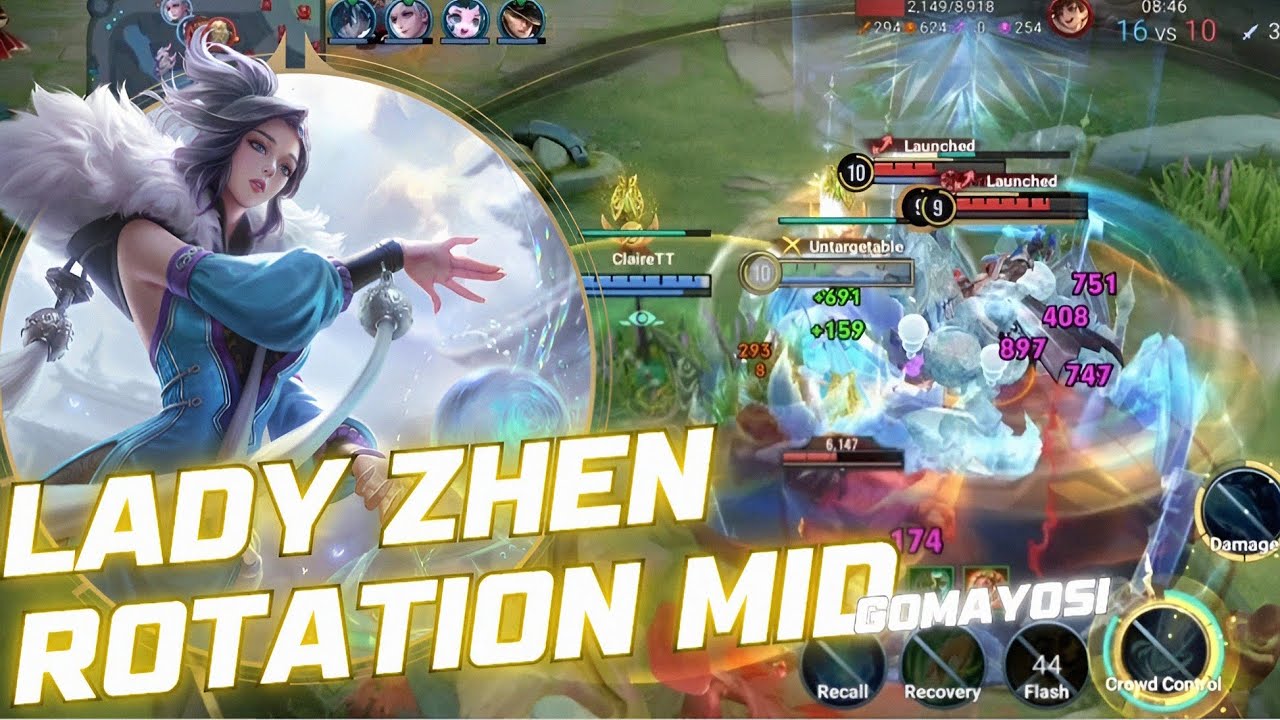LADY ZHEN MID LANE GAMEPLAY HONOR OF KINGS - YouTube