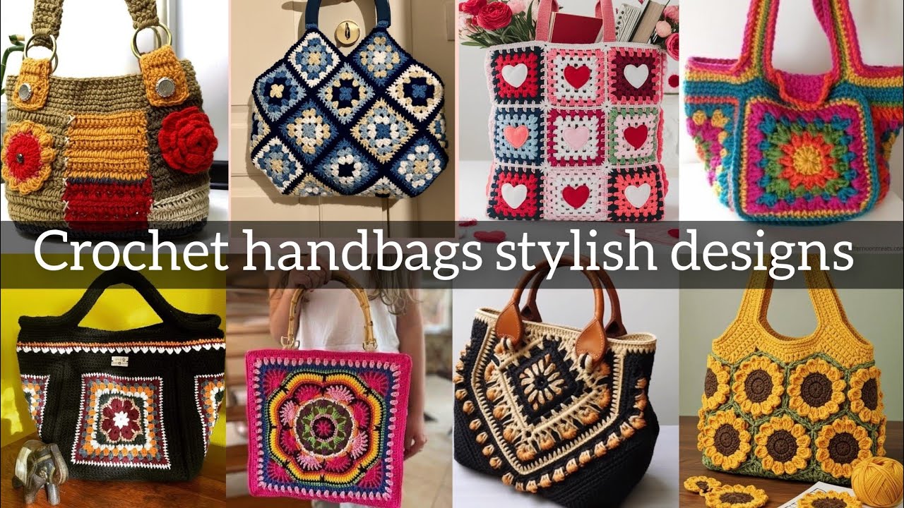 Beautiful elegant crochet handbags designs #crochet #handbags - YouTube