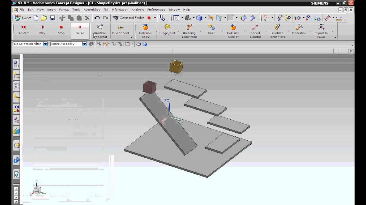MCD DEMO (MEchatronics Concepts Designer) NX 8.5 - YouTube