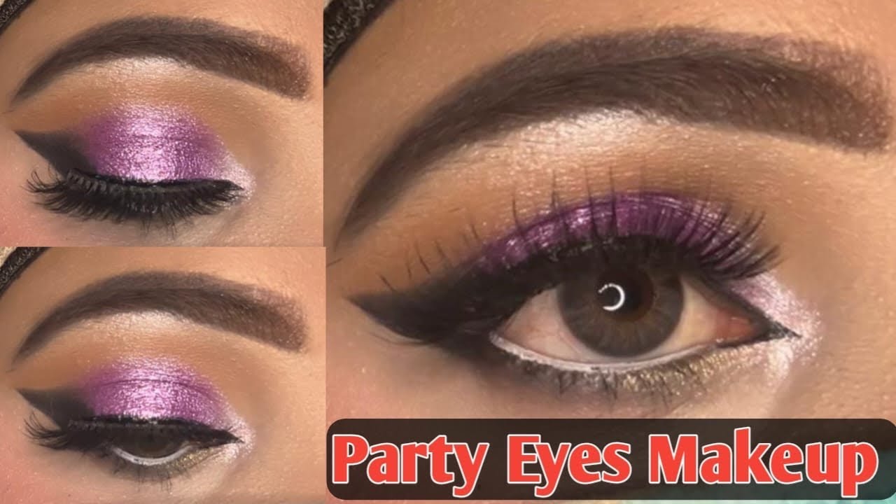 Simple and Easy Party Eye makeup Tutorial || Step-by-Step Eye Makeup ...