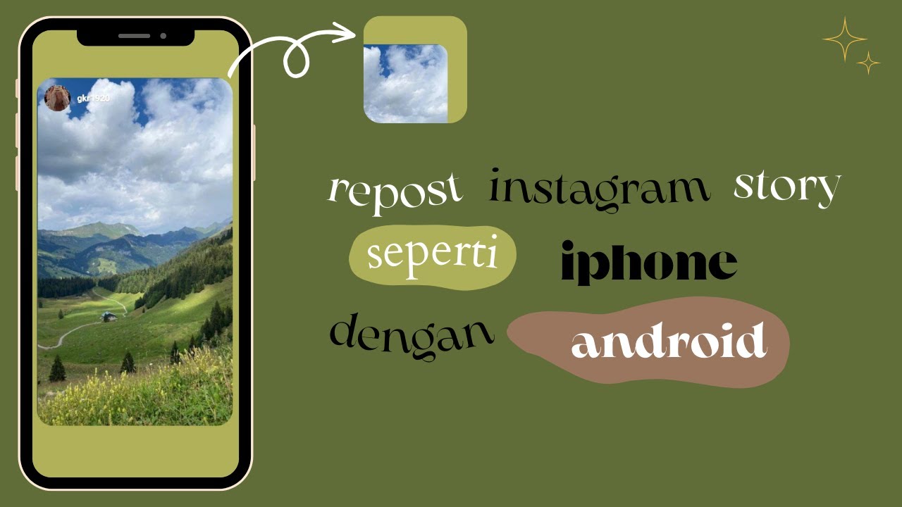 tutorial repost instagram story seperti iphone ♡ - YouTube