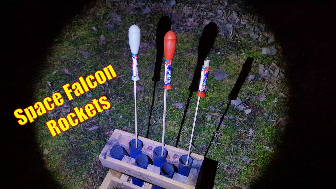 Space Falcon rockets (Winda Fireworks) - YouTube