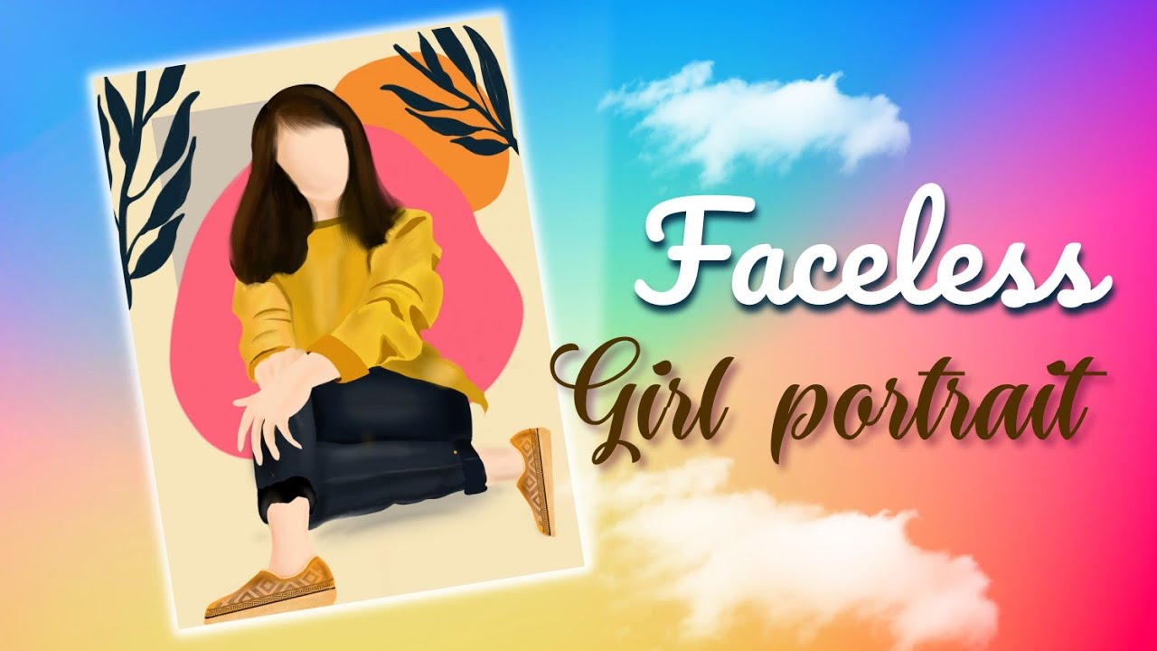 The beauty of simplicity|digital drawing|faceless girl portrait ...