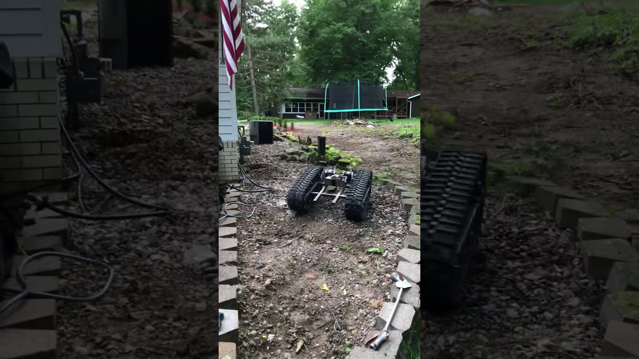 Remote control Personal track vehicle. First test run - YouTube