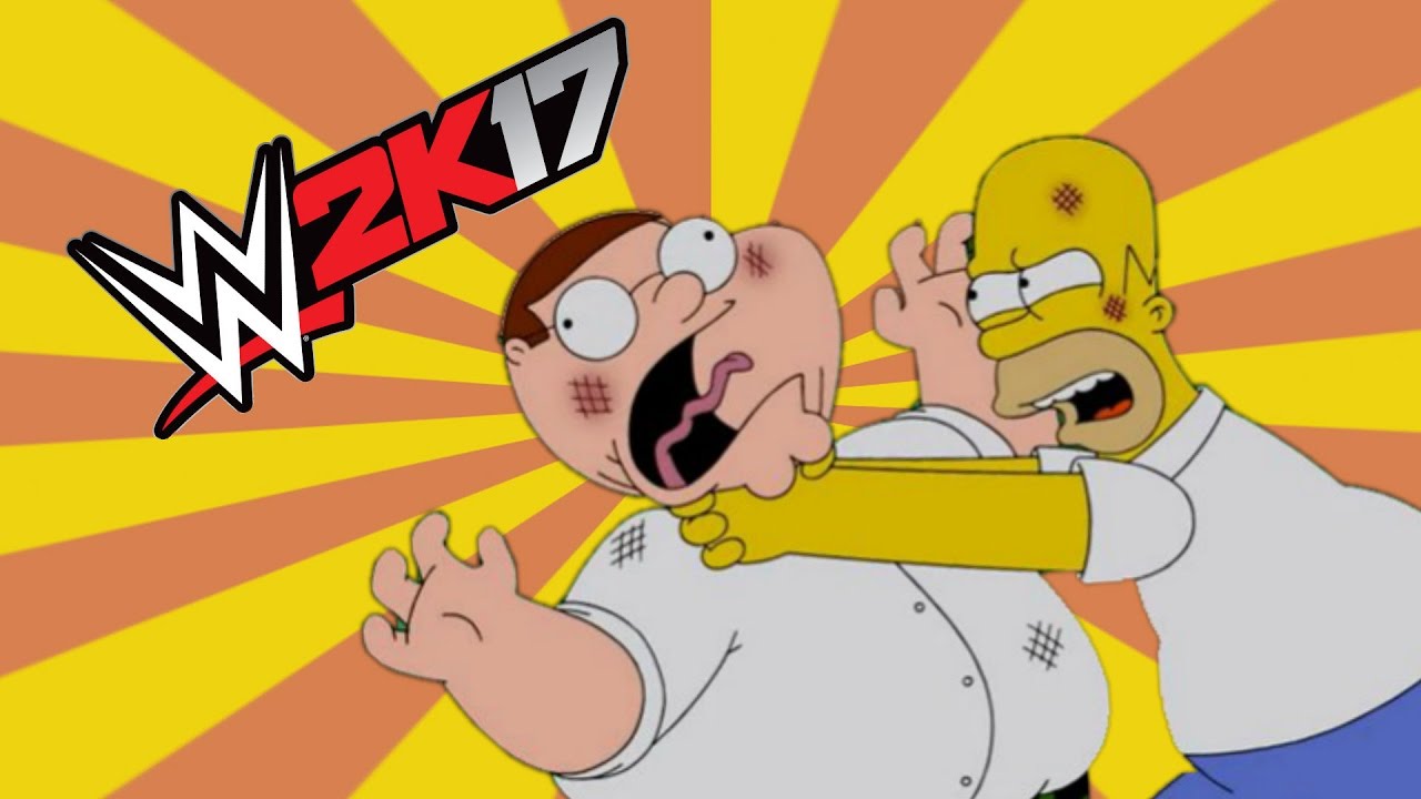 Homer Simpson vs Peter Griffin - WWE 2K17 - YouTube