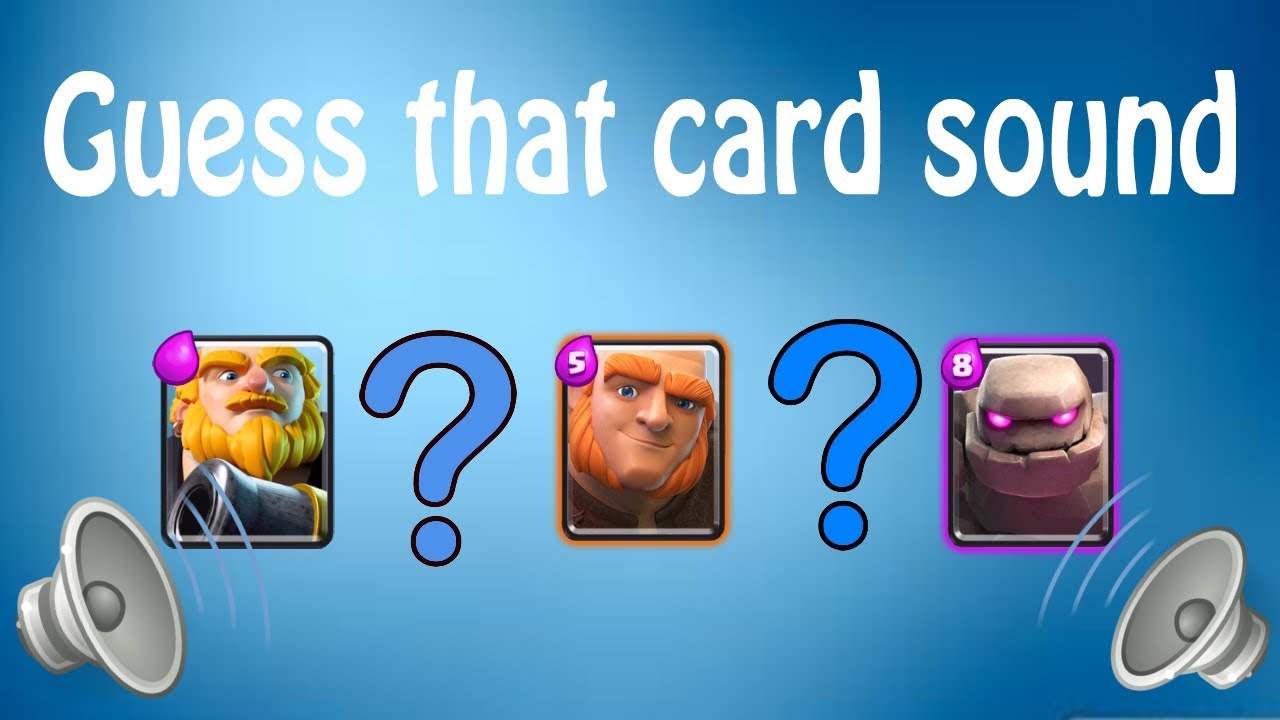 GUESS THAT CARD SOUND (HARD) PART 2• CLASH ROYALE - YouTube