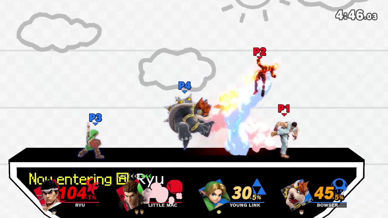 Super Smash Bros Ultimate - 1P: Daniel(Ryu) & 2P: David(Little Mac ...