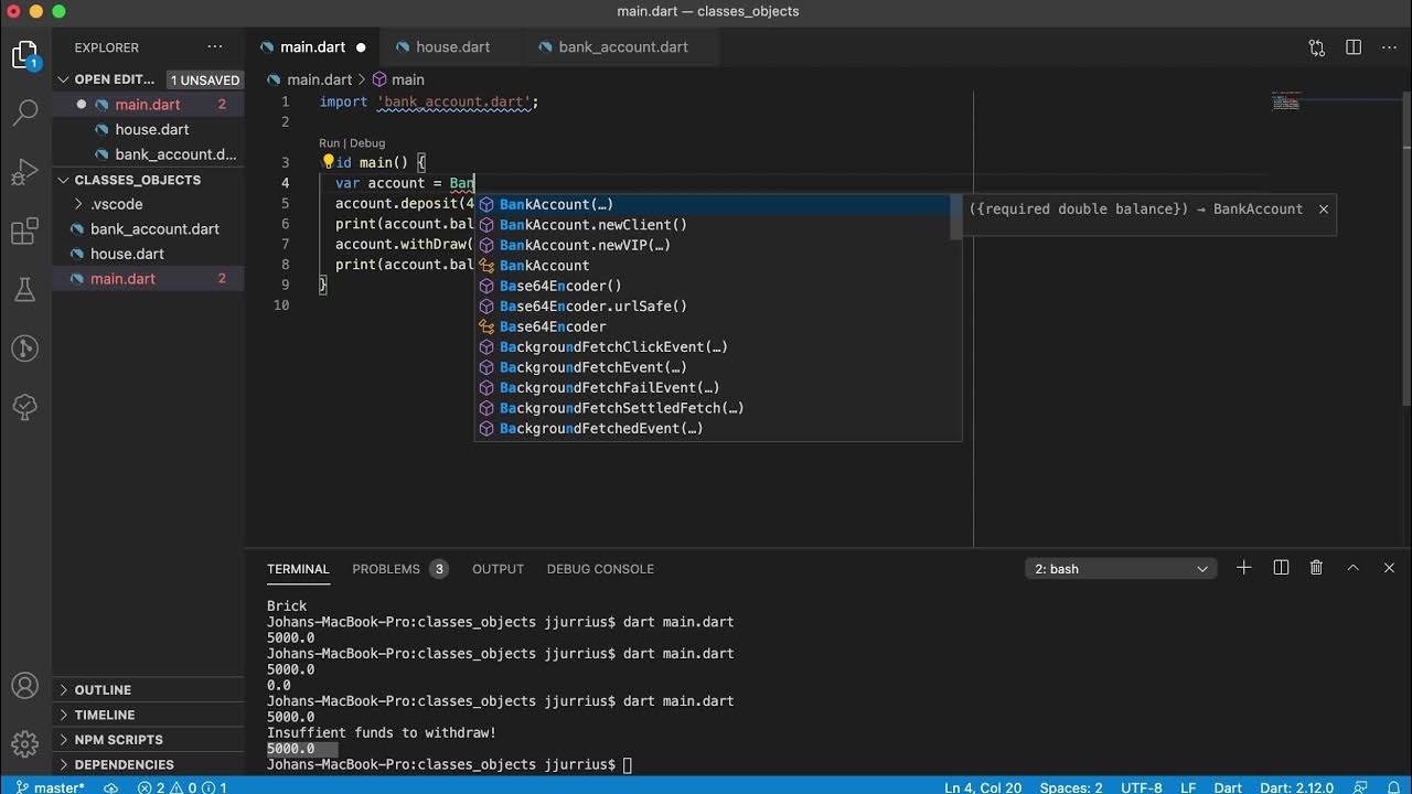 Dart Classes Named Constructors Youtube
