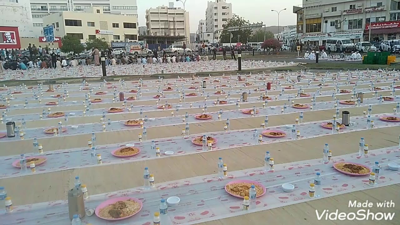 Big iftar every day in Ramazan Muscat oman - YouTube