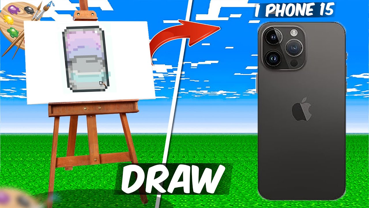 I Built iPhone 15 Pro Max in Minecraft Drawing Build Competition ...