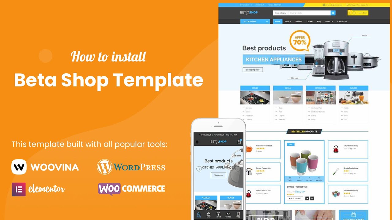 How to install Beta Shop - Website Template for Kitchen Appliances ...