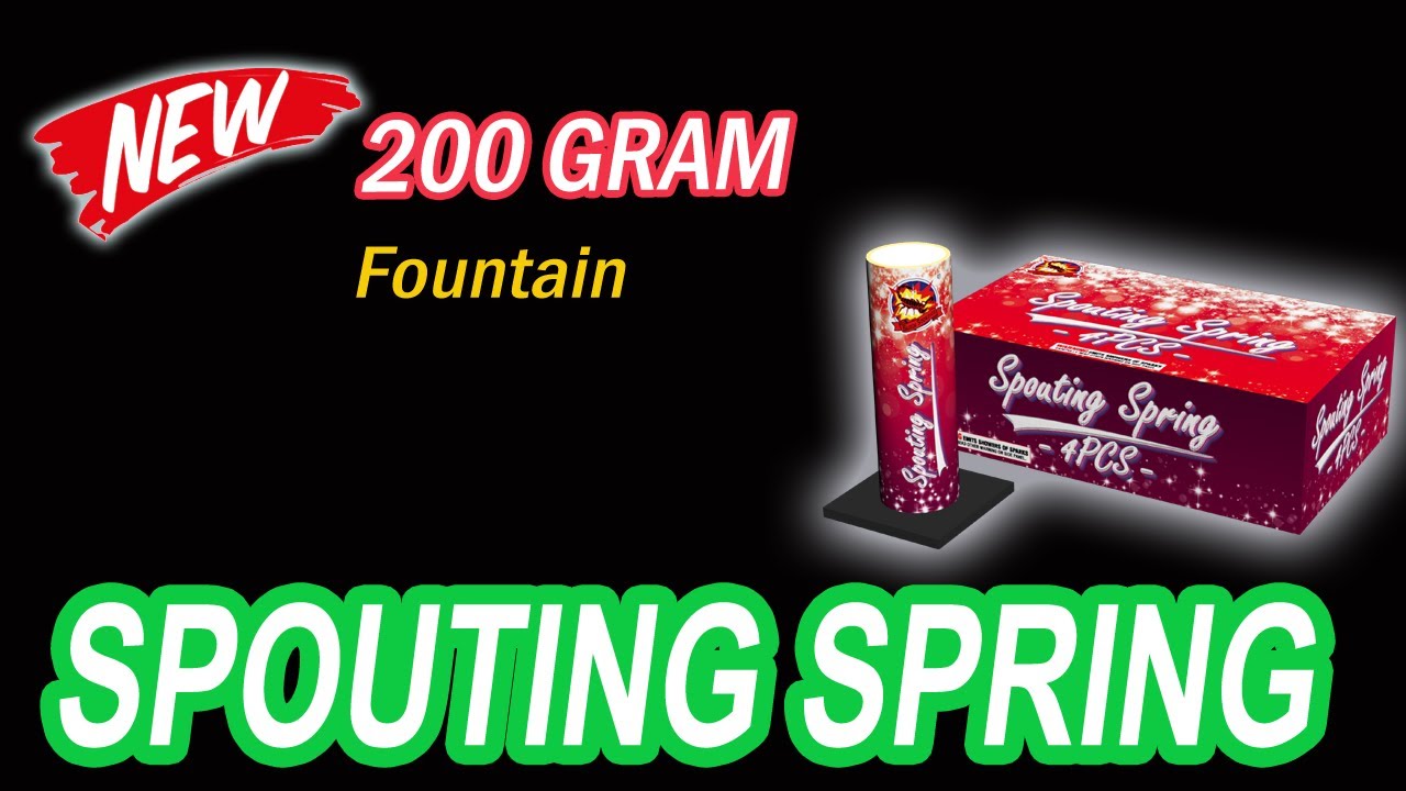 SPOUTING SPRING - 200gram fountain - YouTube