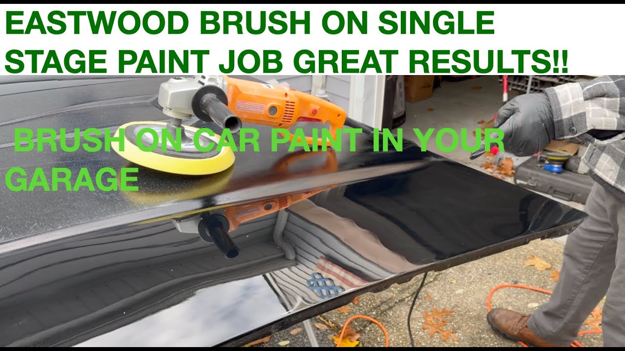 BUFFING A BRUSH ON SINGLE STAGE CAR PAINT JOB EASTWOOD BOULEVARD BLACK ...
