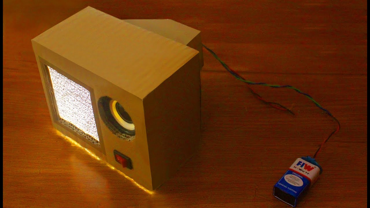 How to make led tv at home using cardboard - led tv making - tv making ...