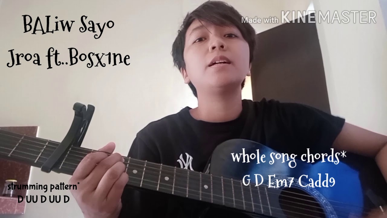 Baliw Sayo ( Jroa ft.Bosx1ne) easy guitar tutorial - YouTube