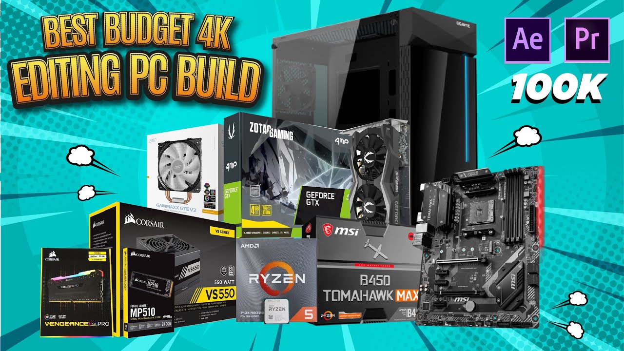 Budget PC Build For 4K Video Editing & Motion Graphic | Ryzen 5 3600 ...