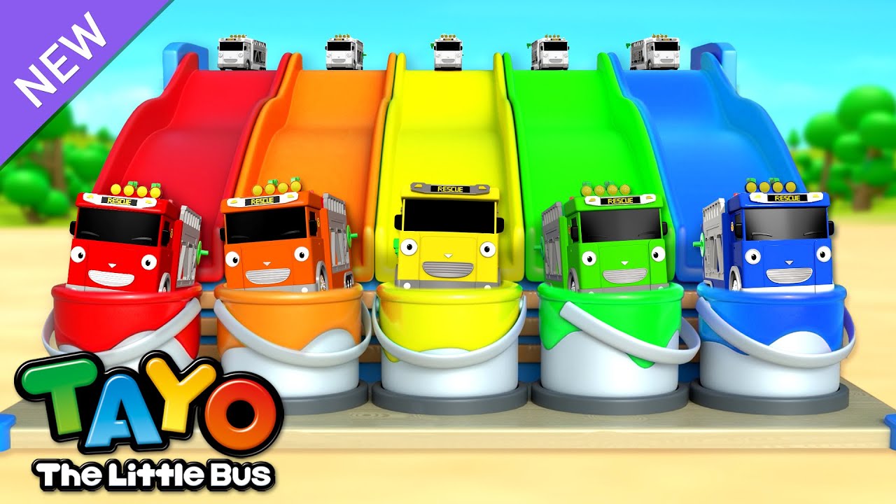 Strong Paint Party🌈 | Learn Colors | Color Song for Kids | Rescue Truck ...