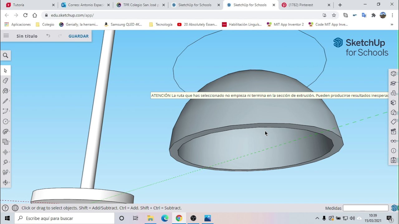 SketchUp: Práctica 16. Lámparas. - YouTube