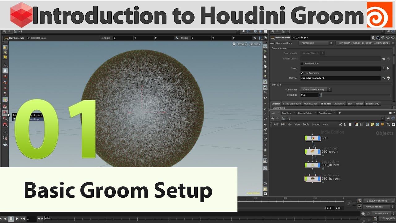 01 - Introduction to Houdini Groom - Basic Groom Setup - YouTube