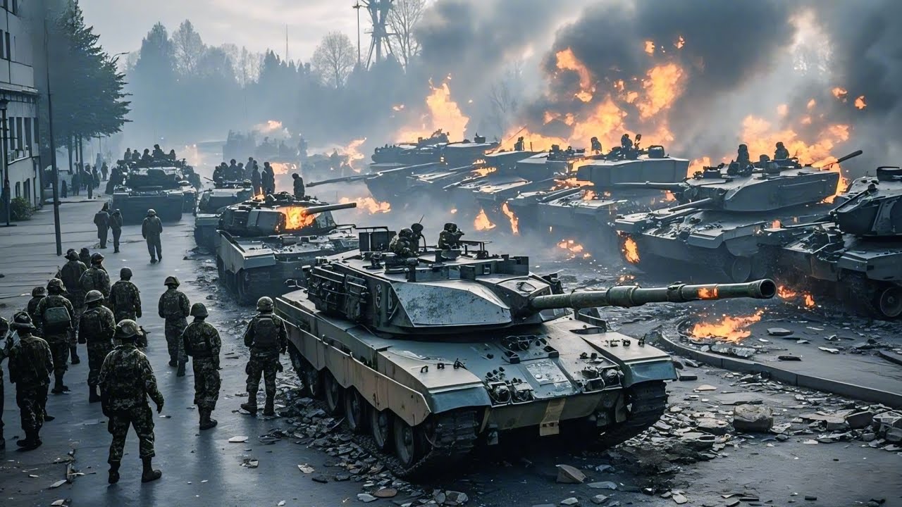 1 Hour Ago! Convoy of 45 German Leopard tanks destroyed by Russia upon ...