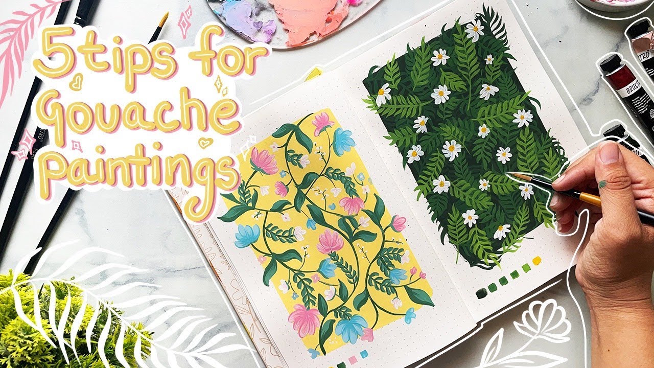 5 Things To Improve Your Gouache Paintings | Relaxing Painting With ...