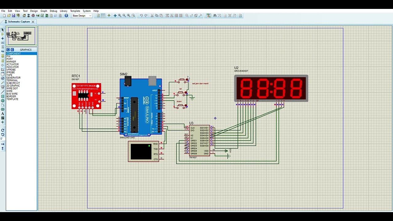 Jam Digital Dengan Modul RTC - YouTube