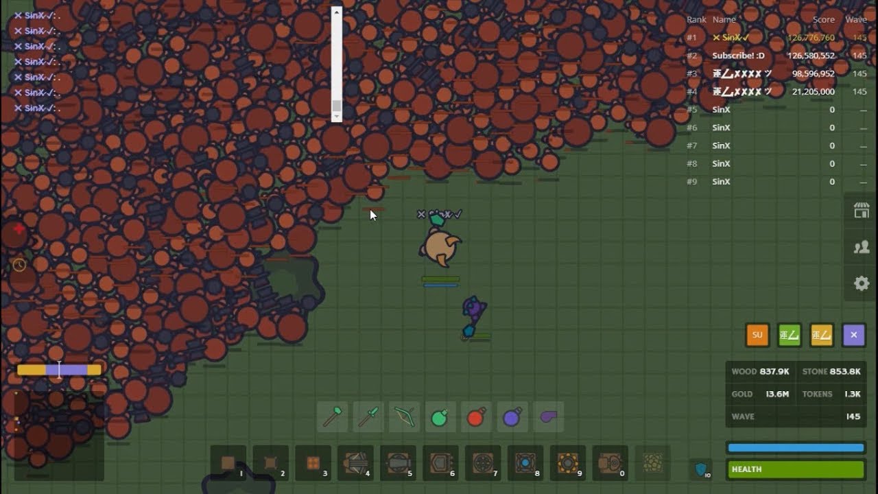 4 PLAYER AFK RUBY BASE || ZOMBS.io || SinX - YouTube