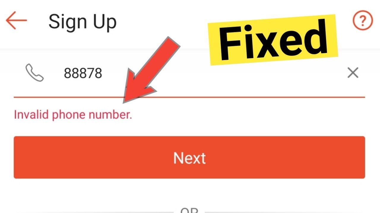 How To Fix Invalid Phone Number Sign Up Problem In Shopee App - YouTube