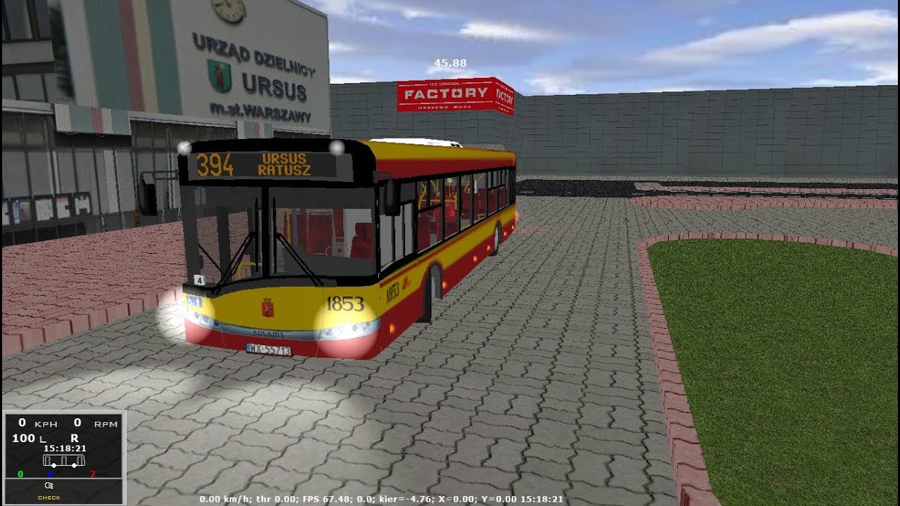 VirtualBus- Warszawa, linia 394 (Solaris Urbino 12 Mobilis Mościska # ...