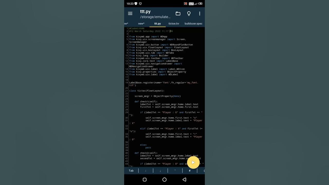 Convert Kivyapp Into Android App Ez Kivymd Pydroid3 Python Codewithhn Youtube